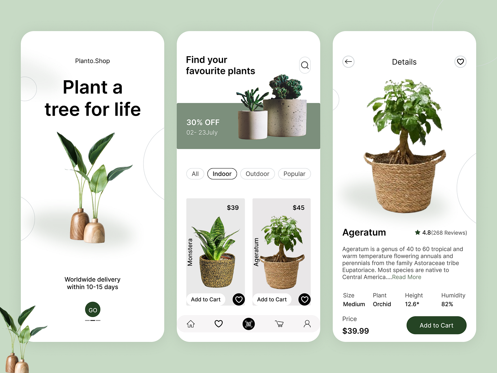 Plants mobile app design by Radial Code on Dribbble