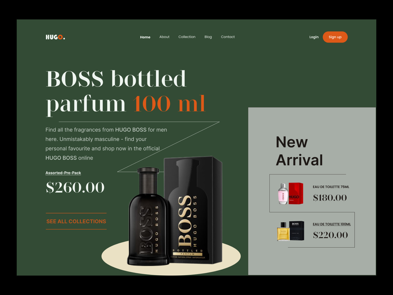 Hugo - Perfume Website design by Md Sakib for Pixency on Dribbble
