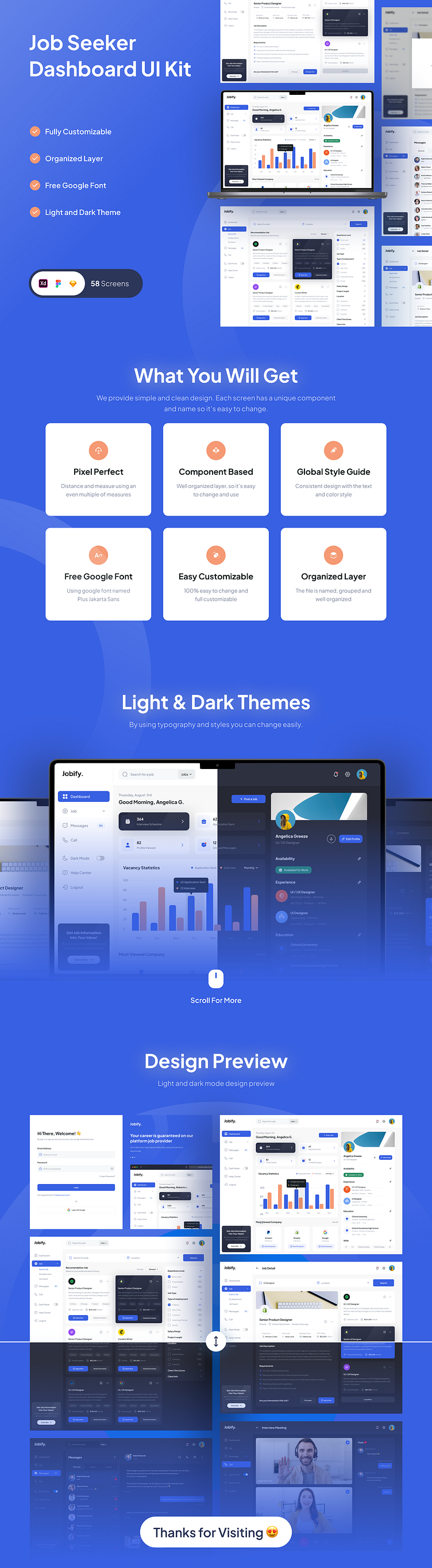Jobify - Dashboard Component by Ideologist on Dribbble