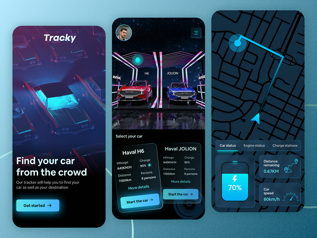 Electric car tracking vehicle gps modern design by Rezwan for Creative ...