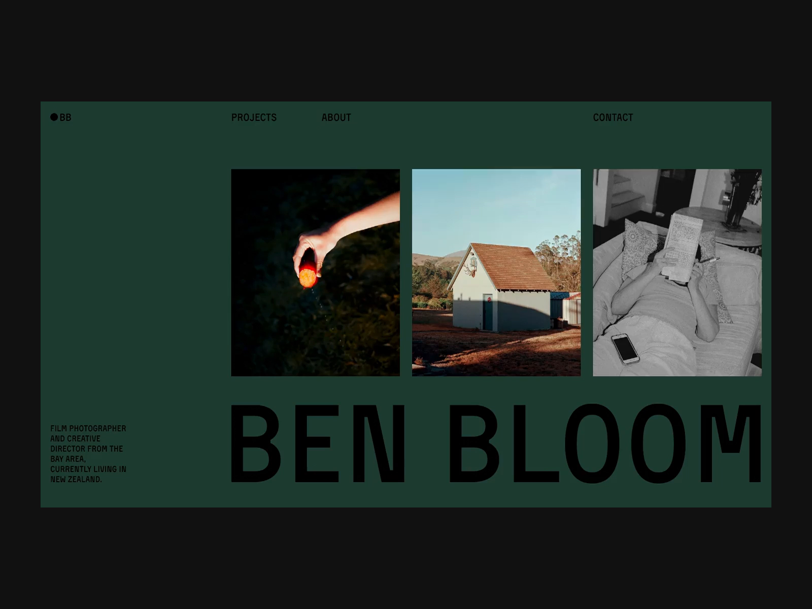 Ben Bloom website concept 03 by Silvia Marinčić for Bien on Dribbble
