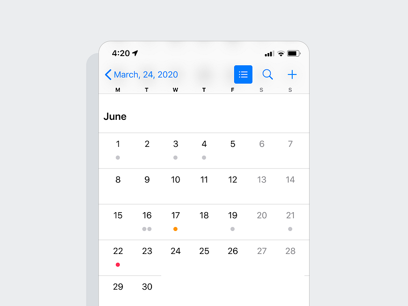 Calendar templates & Date picker UI design by Roman Kamushken for ...