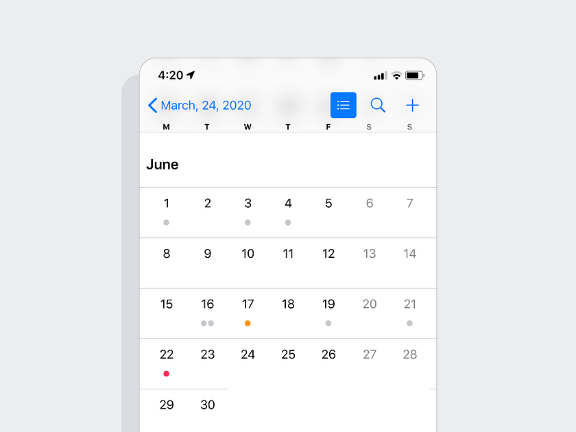 Calendar templates & Date picker UI design by Roman Kamushken for ...