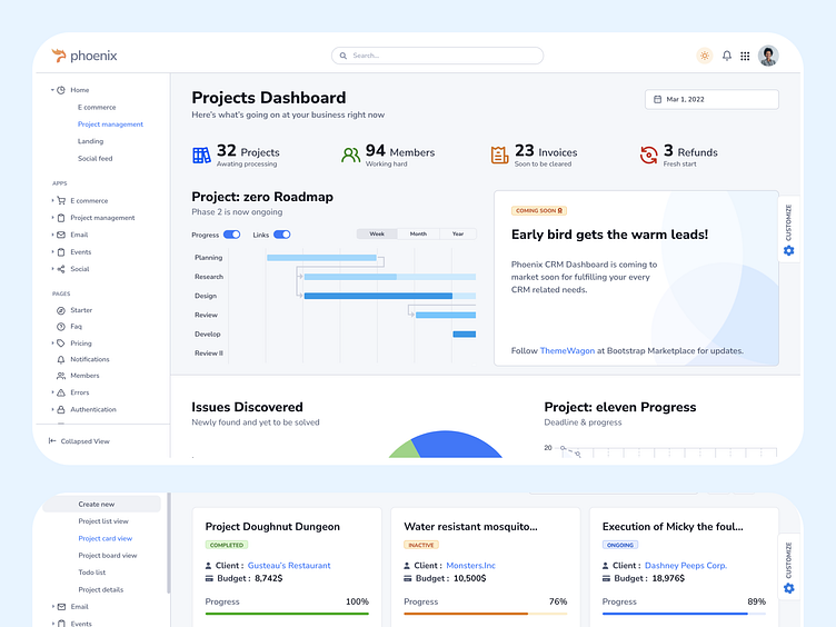 Phoenix - Admin Dashboard & WebApp Template by Technext UX/UI Design on ... Phoenix - Admin Dashboard & WebApp Template by Technext UX/UI Design on ...