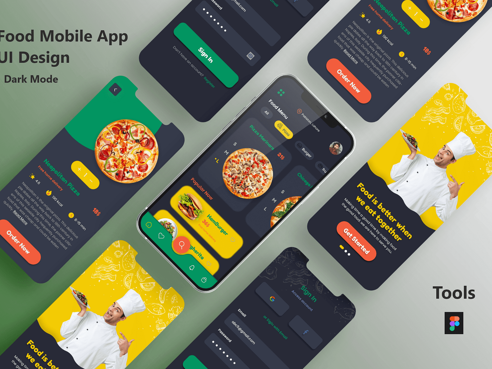 Fast Food Mobile App | UI/UX Design | Dark Mode by Mohsin Allaudin on ...
