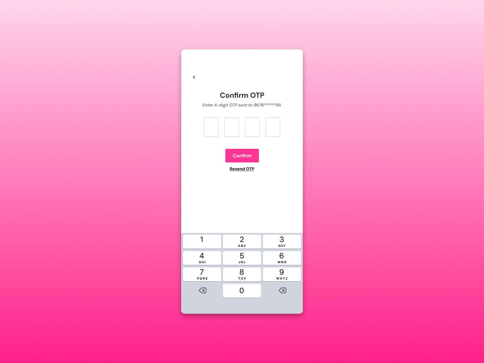 OTP Verification UI by Ramesh Reddy on Dribbble