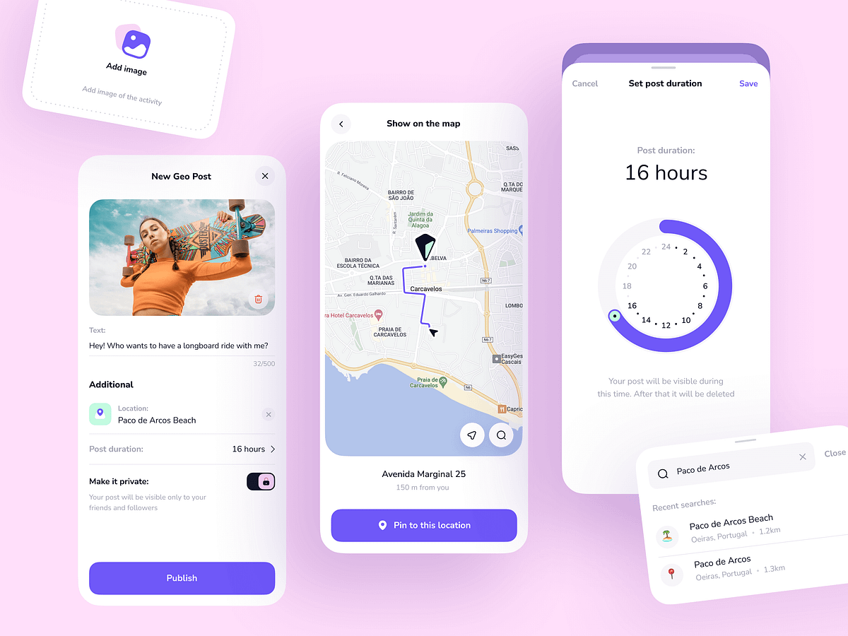 Social Web3 Mobile App | Post & Map by Pixpowder | UX/UI for Pixpowder ...