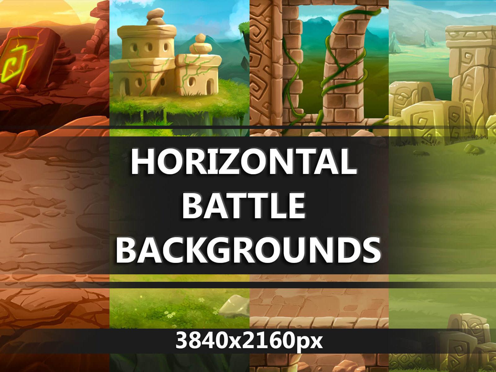 Fantasy Horizontal Battle Backgrounds by 2D Game Assets on Dribbble