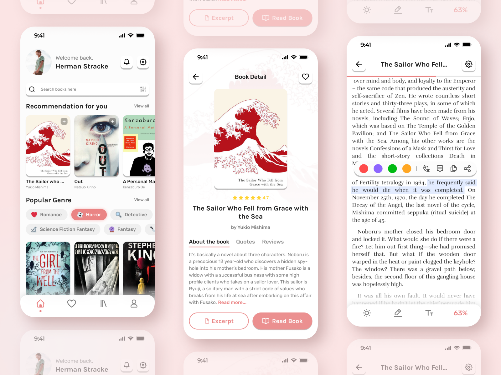 Mobile Reading App by Nanopget UX/UI on Dribbble