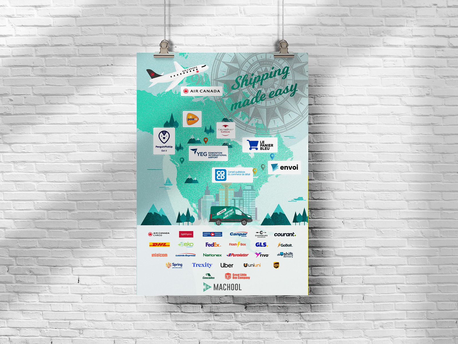 Shipping partner poster design by Naokure on Dribbble