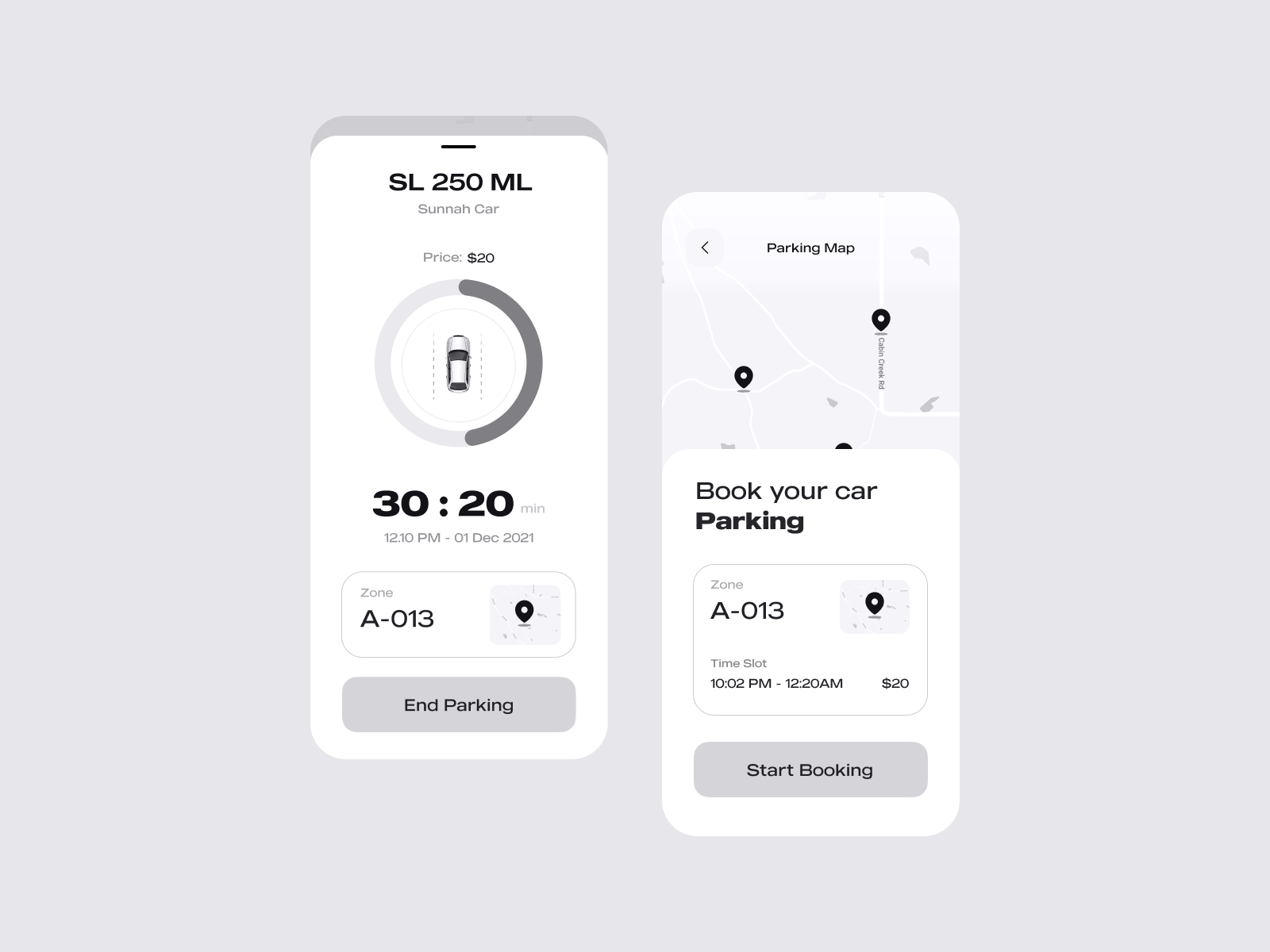 ParkMobile App - Minimal UI | AI by Muhammad Salim for Sadax Studio on ...