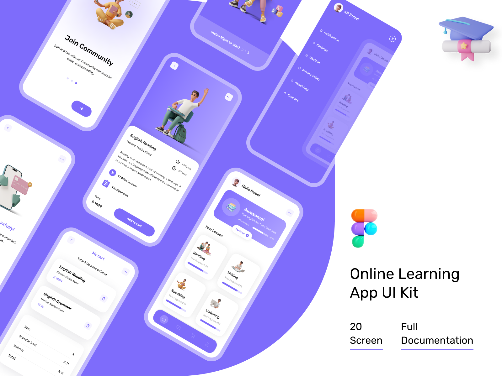 Online Learning App UI by Designist on Dribbble