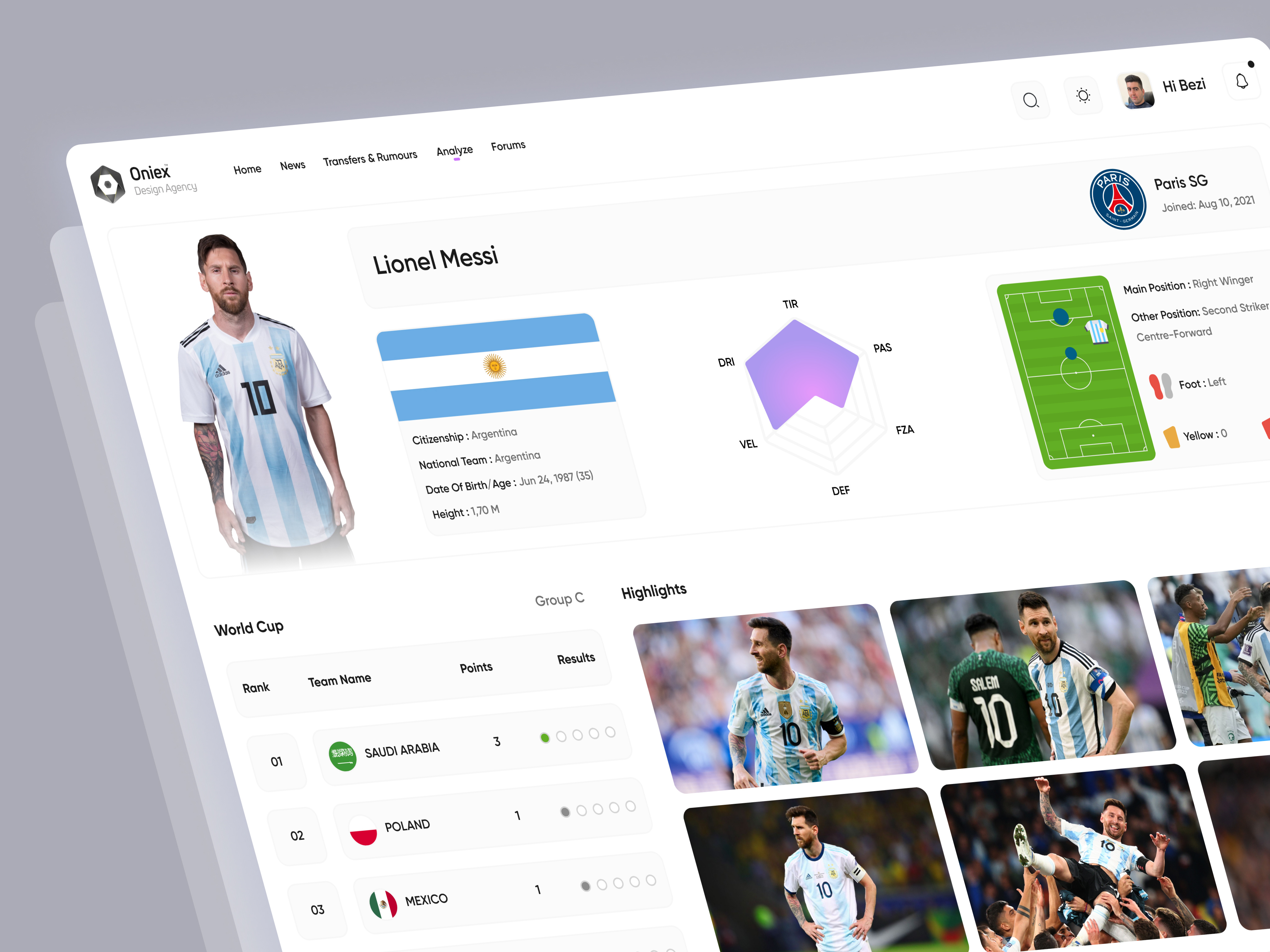 Football analysis by behzad pashaei for Oniex™ on Dribbble
