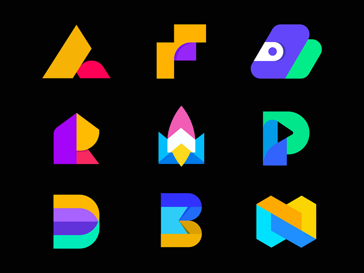 Colorful simple modern logo collection logofolio by Masuder Rahman on ...