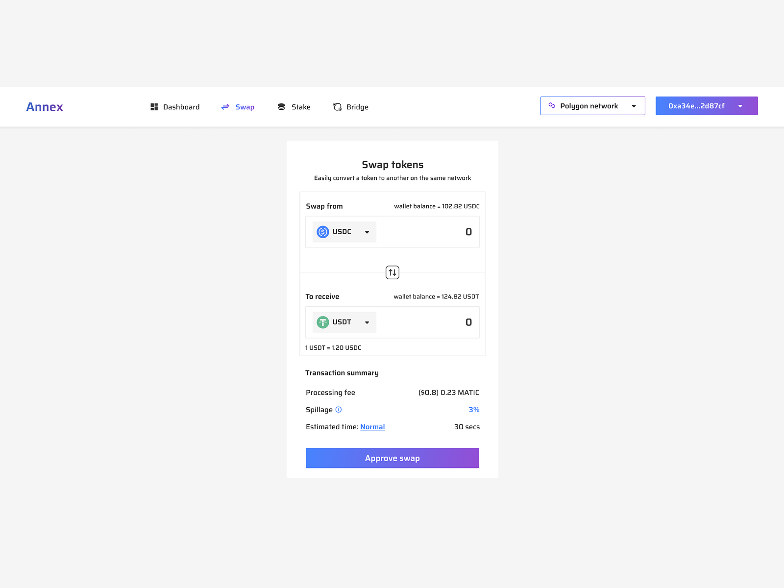 Swap token dashboard by Mecha Samuel on Dribbble