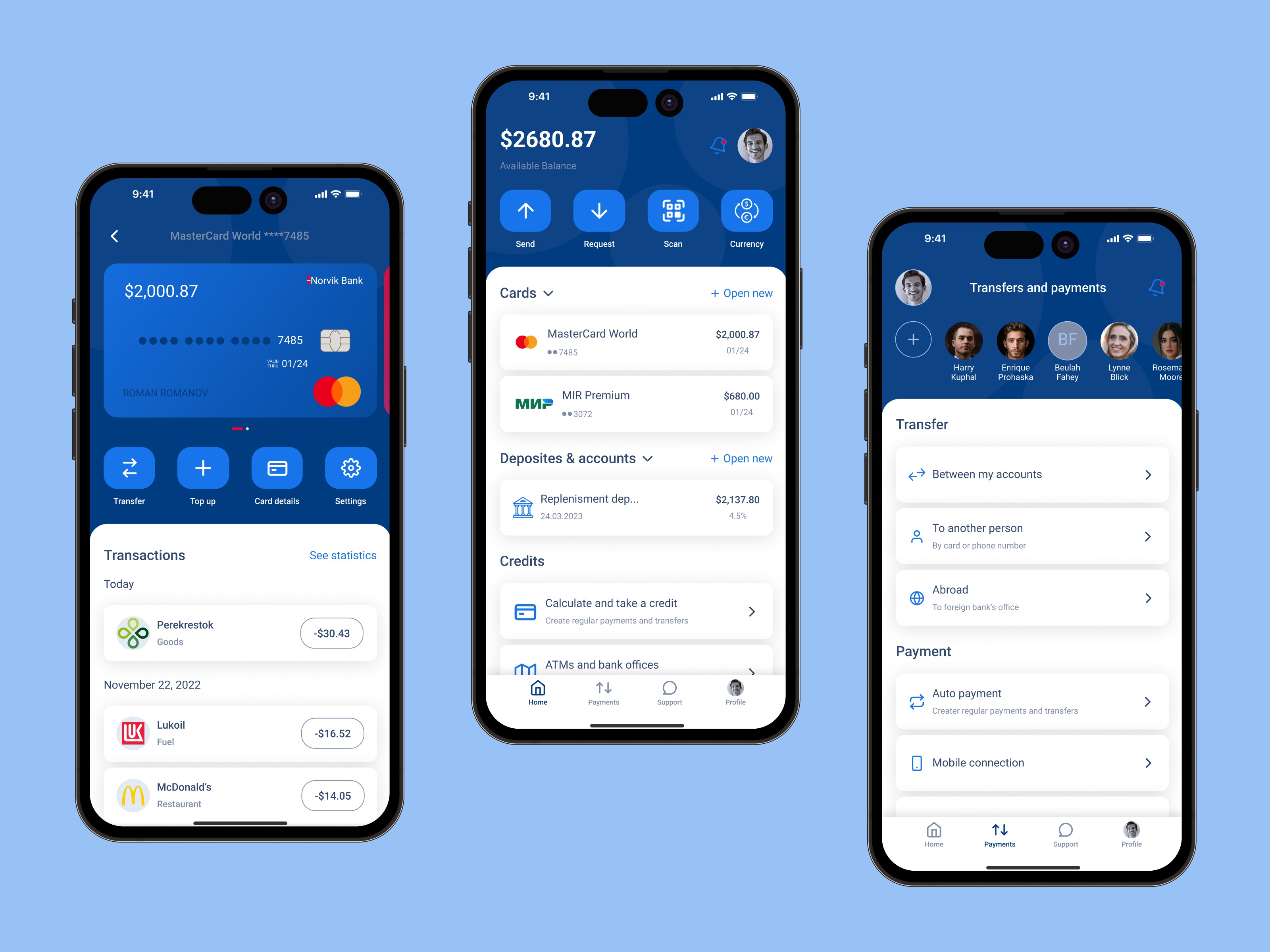 Norvik Bank mobile app redesign by Roman Eskin on Dribbble