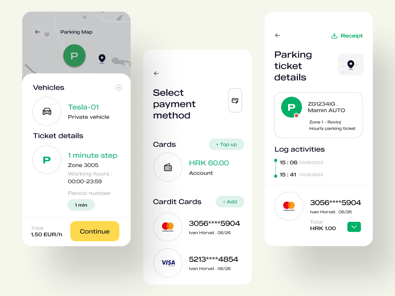 ParkMobile App - Minimal UI | AI by Muhammad Salim for Sadax Studio on ...
