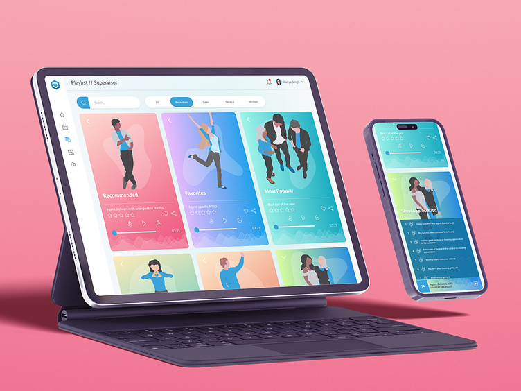 Streaming Media Library Playlist UI by Jackson Carson on Dribbble