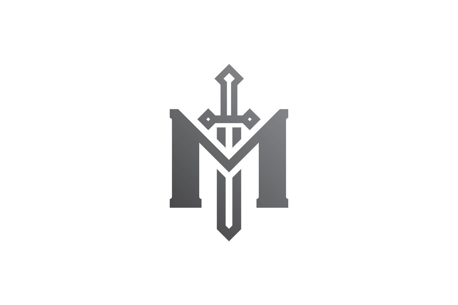 Letter M Sword Logo by Pixes on Dribbble