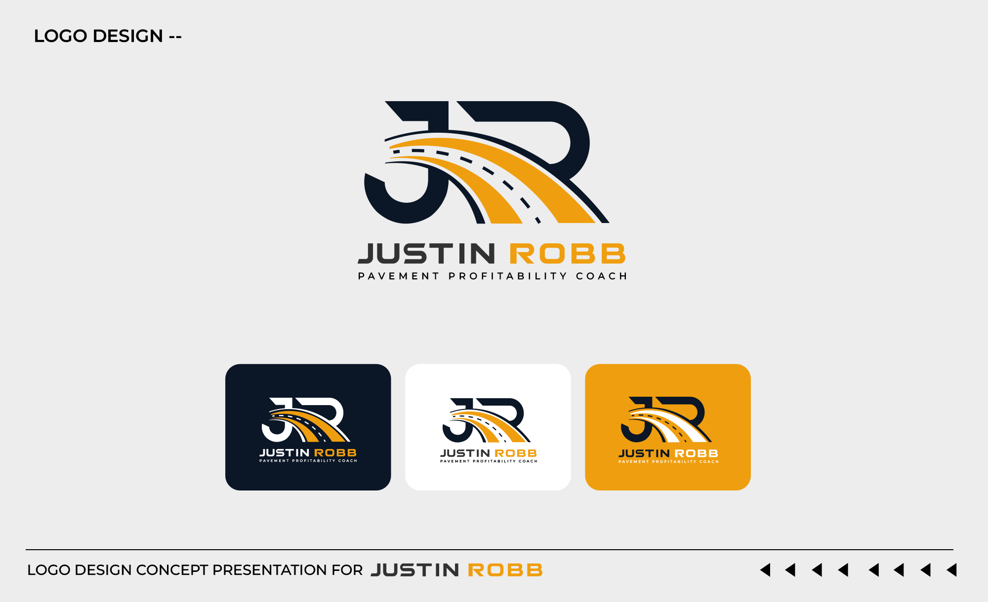 JUSTIN ROBB (ROAD CONSTRUCTION) LOGO DESIGN by YASMIN ALI on Dribbble
