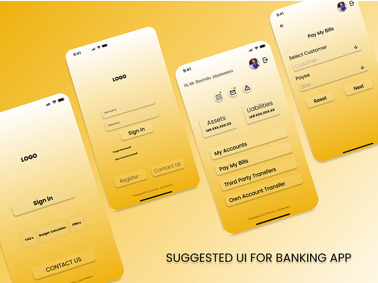 Banking App Ui By Ravindu Jayaweera On Dribbble