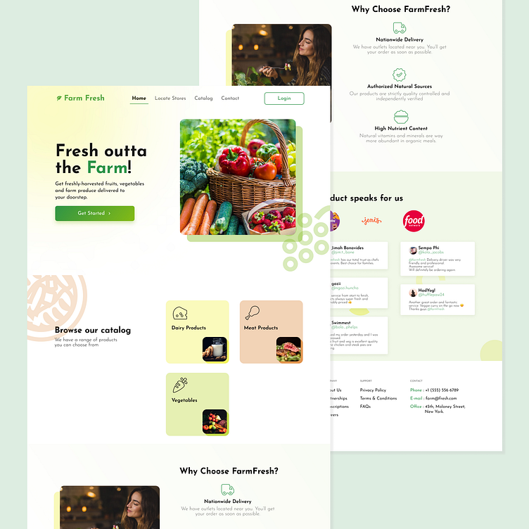 FarmFresh Landing Page Design by Julius Asaolu on Dribbble