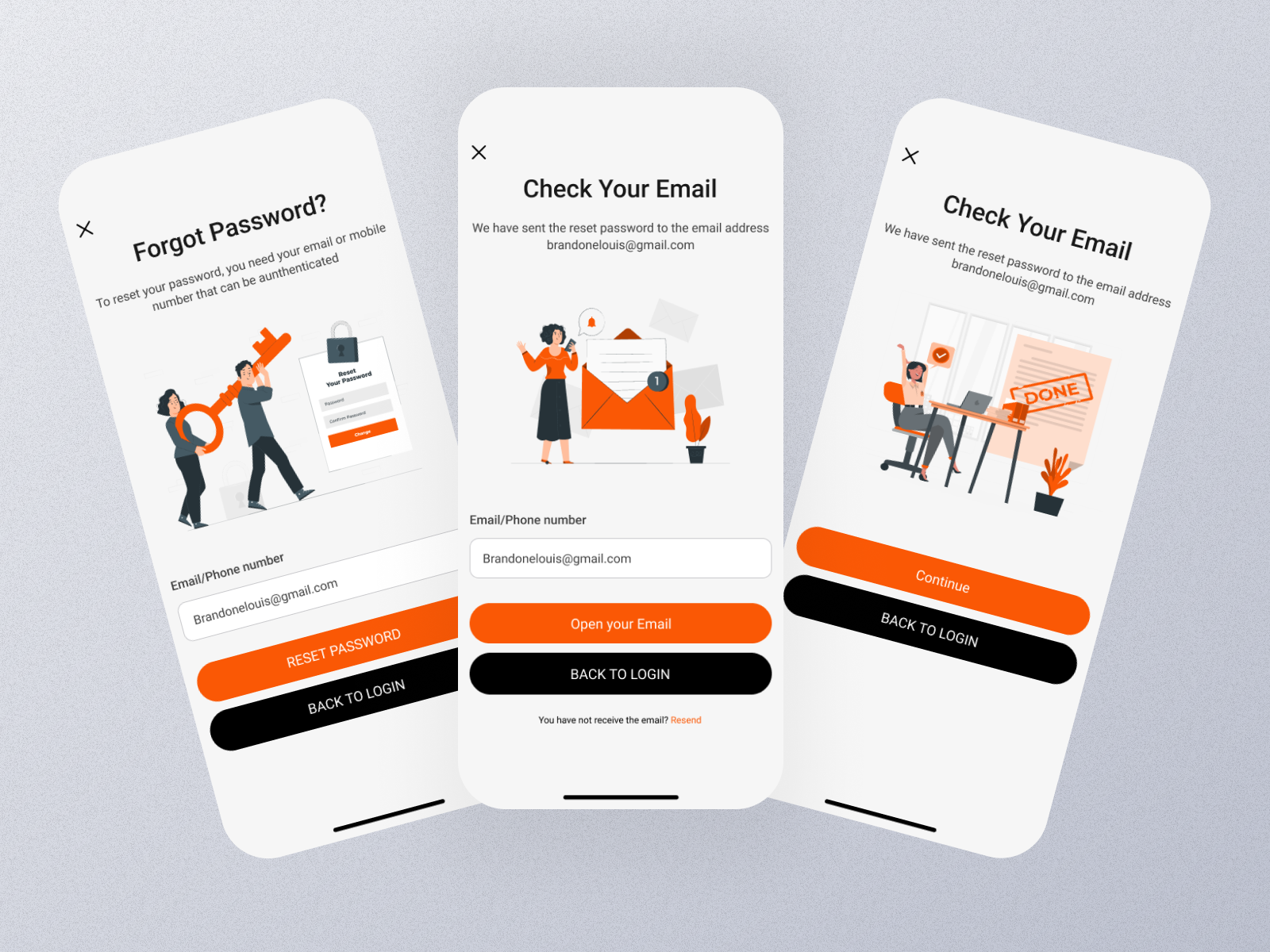 Reset Password Mobile App Ui by UI Ants on Dribbble