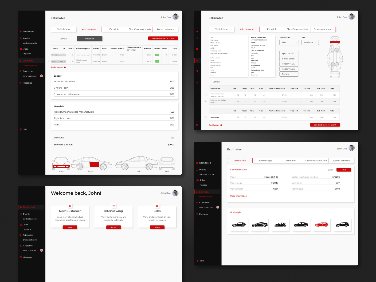 Car vehicle Web App by Anastasiia on Dribbble