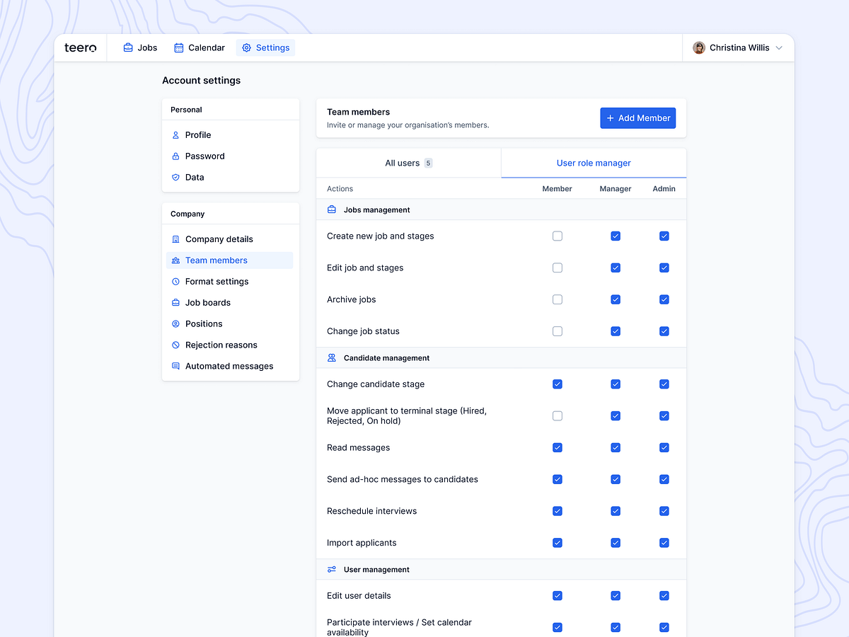 User role management by Eugen Eşanu for Shosho Design on Dribbble