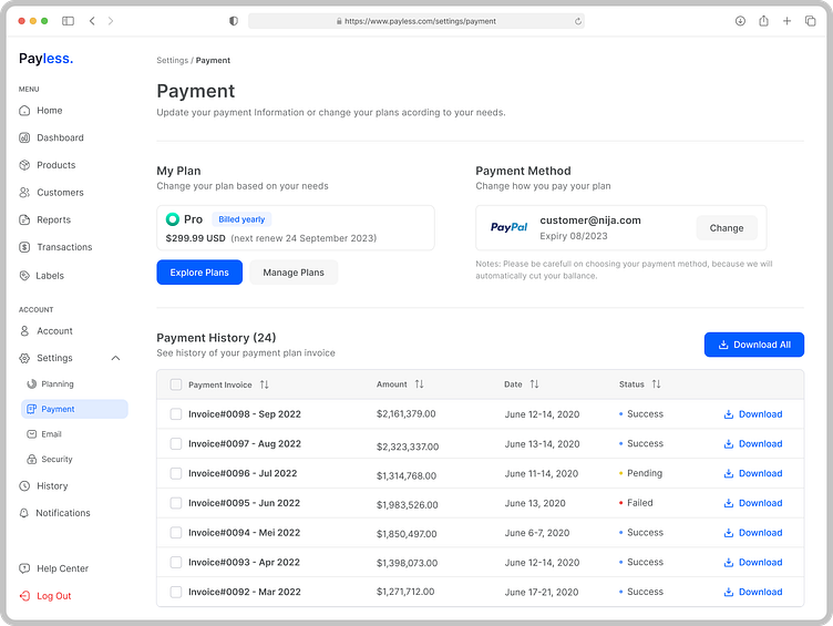 Payless - Payment Page by Mohammad Wildan for Nija Works on Dribbble