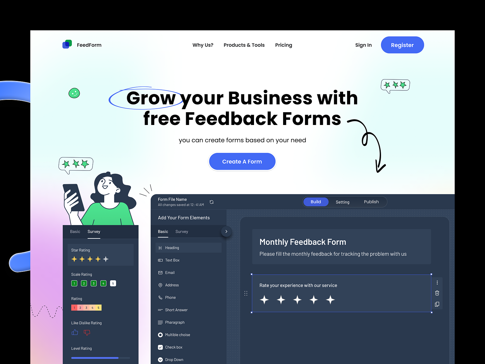 Feedback Form Builder by Arunkumar L B on Dribbble