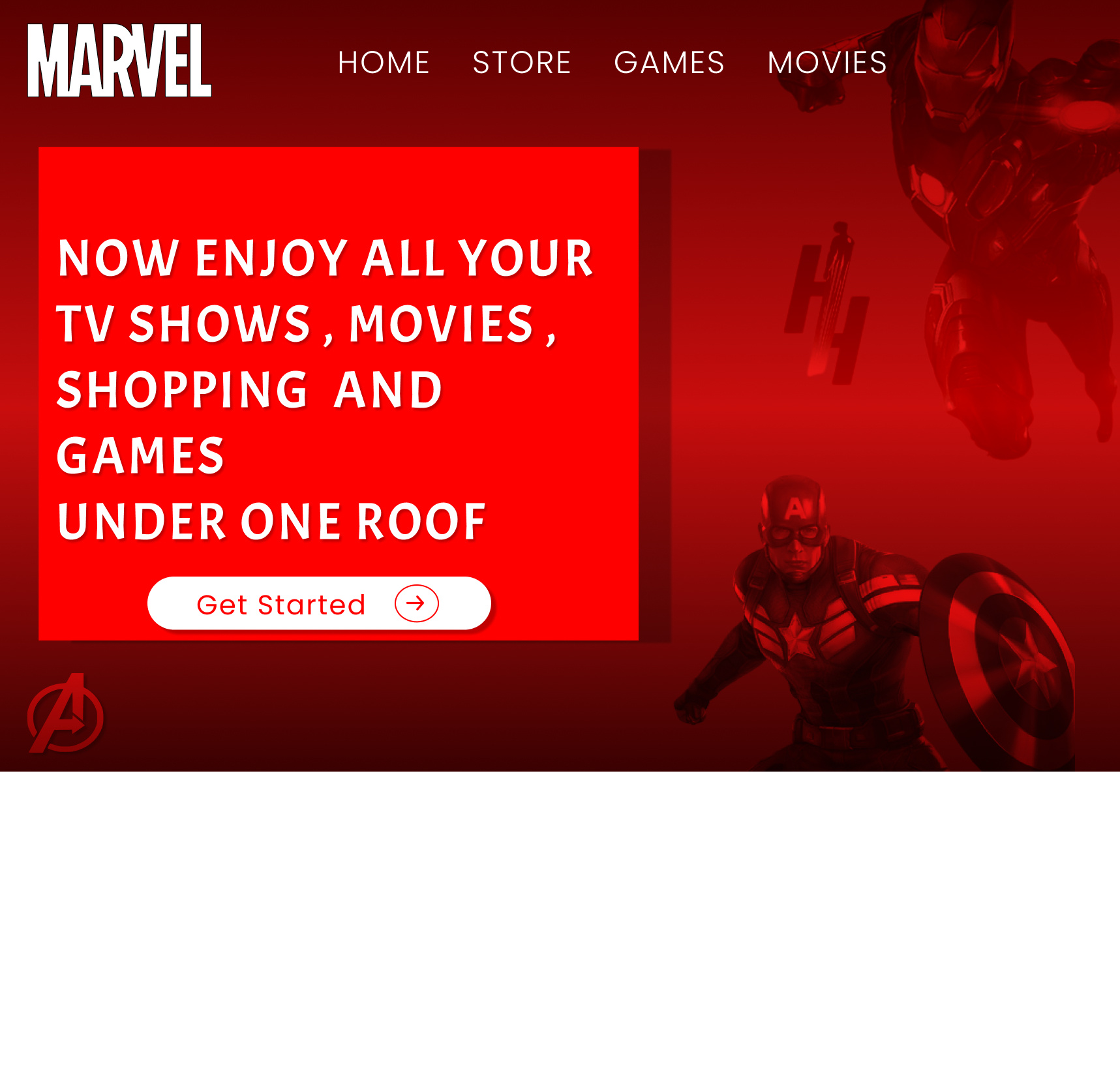 MARVEL STORE LANDING PAGE DESIGN CONCEPT by Dev Chaudhary on Dribbble