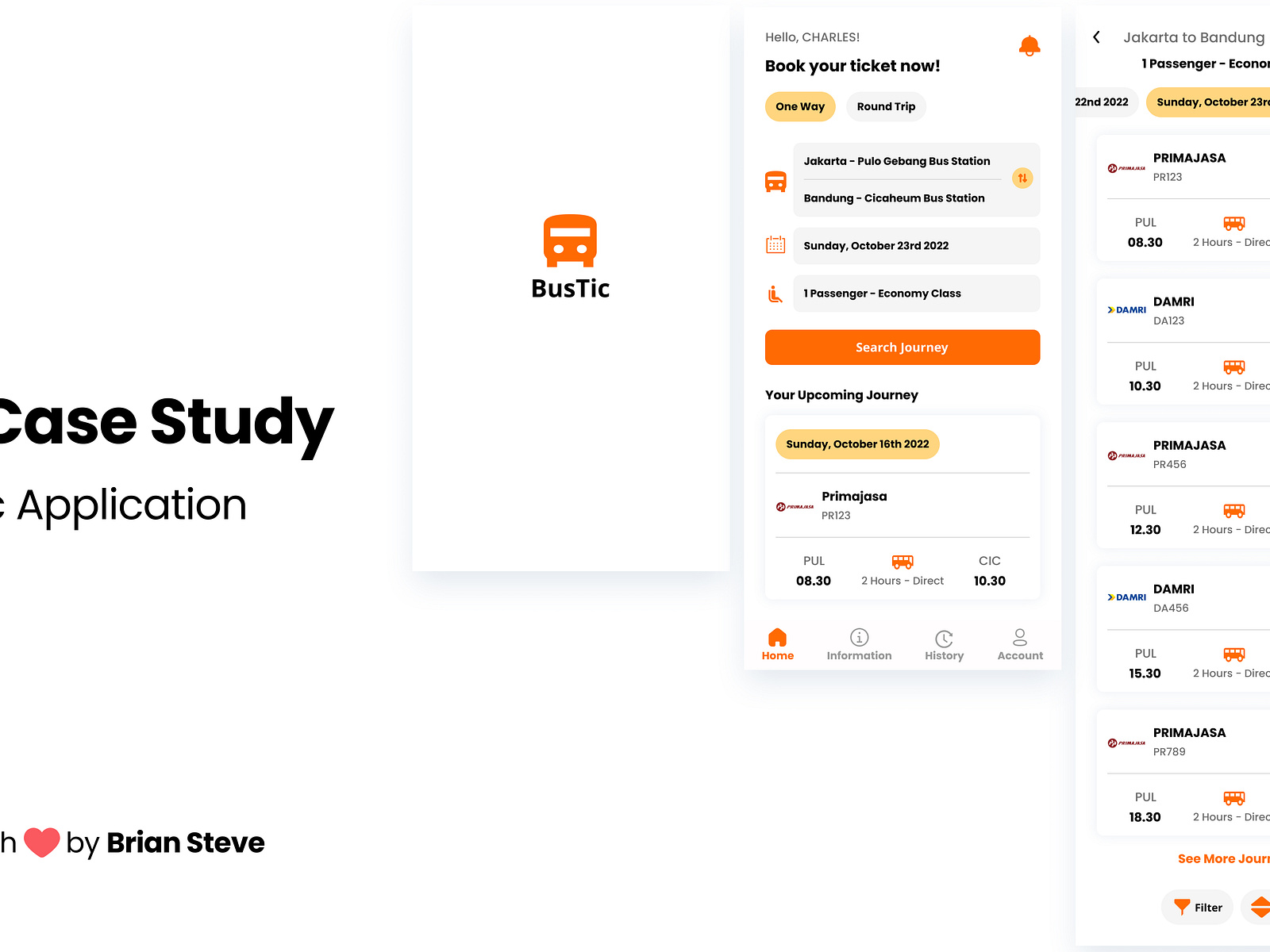 Bus Ticket Booking Application - BusTic UX Case Study by Brian Steve on ...