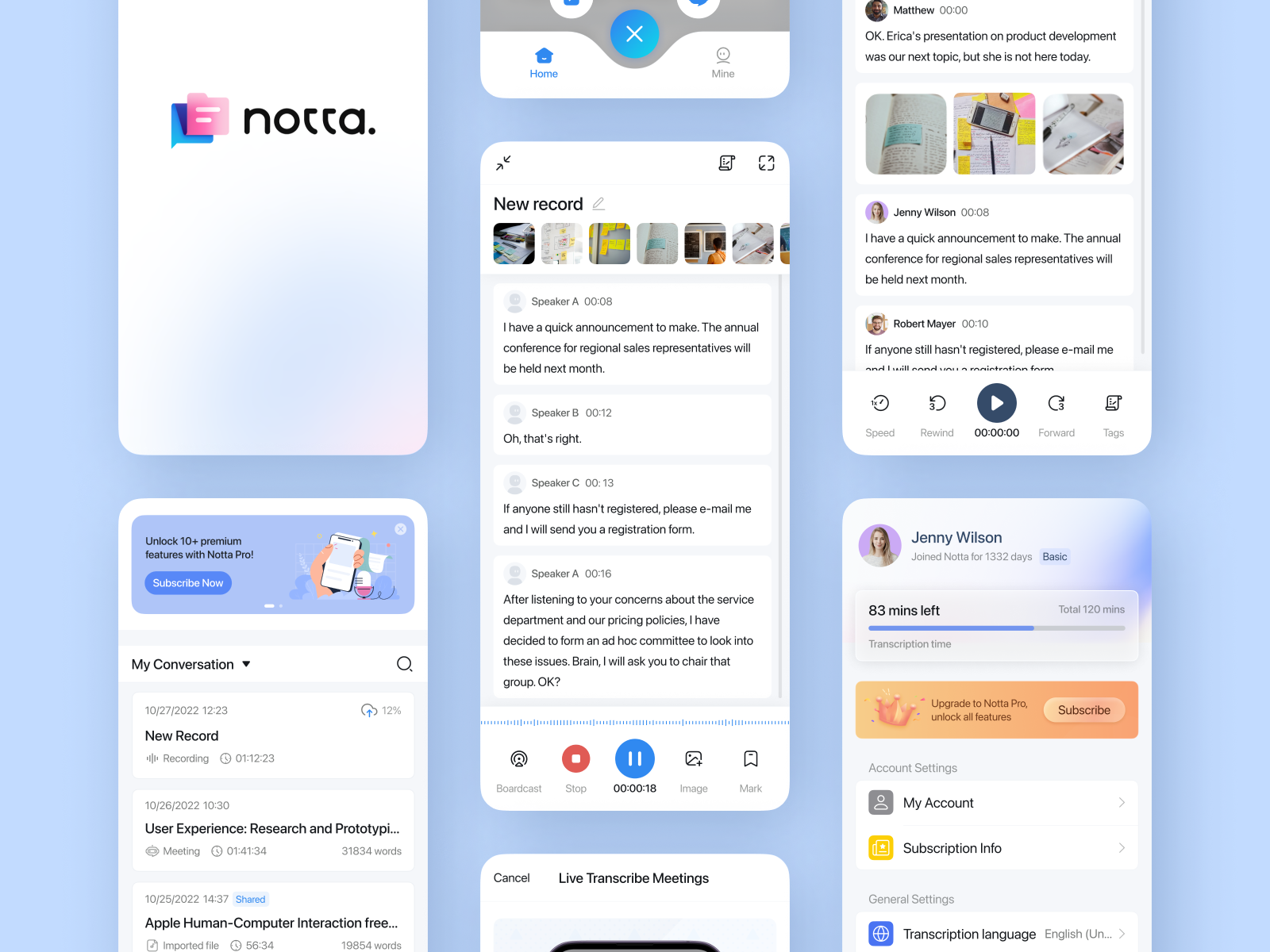 Notta-Transcribe Voice to Text Mobile App by Cecilia for Mind Cruiser ...