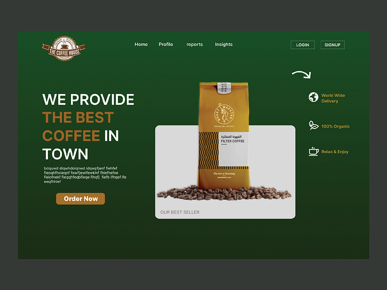 Landing Page for coffee Shop by Musa Bin Qasim on Dribbble