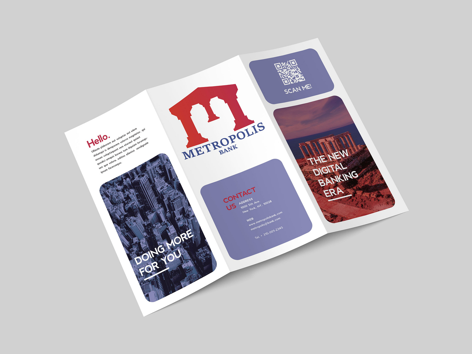 Trifold Bank by Santi Lop on Dribbble