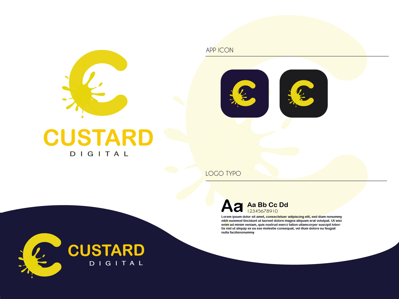 Custard logo by kobir Hossian on Dribbble