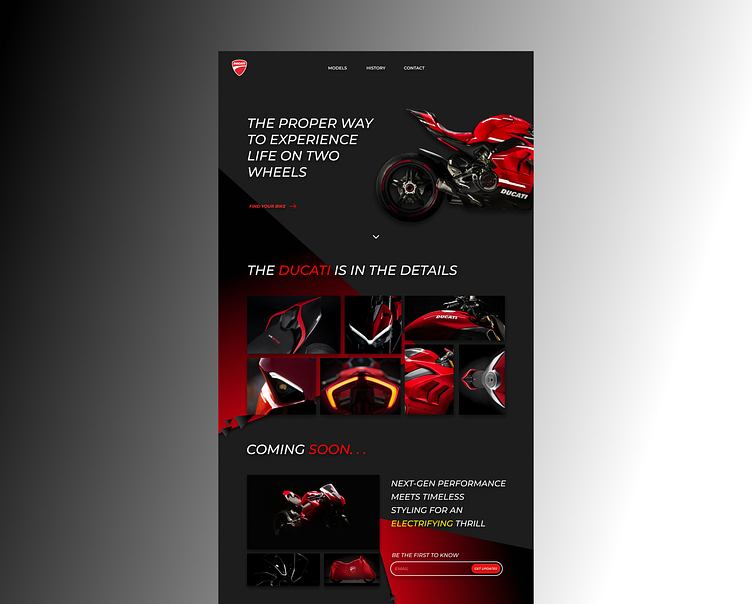 Ducati Web Design by Bandan Jaswal on Dribbble
