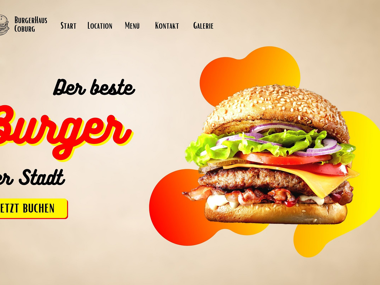 Hero Banner Concept for Burger Restaurant Website by Filip Krzyzynski ...