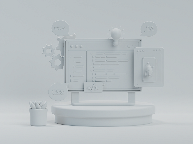Programming Code 3D Illustrations by Rully Herdian for Uneric Studio on ...