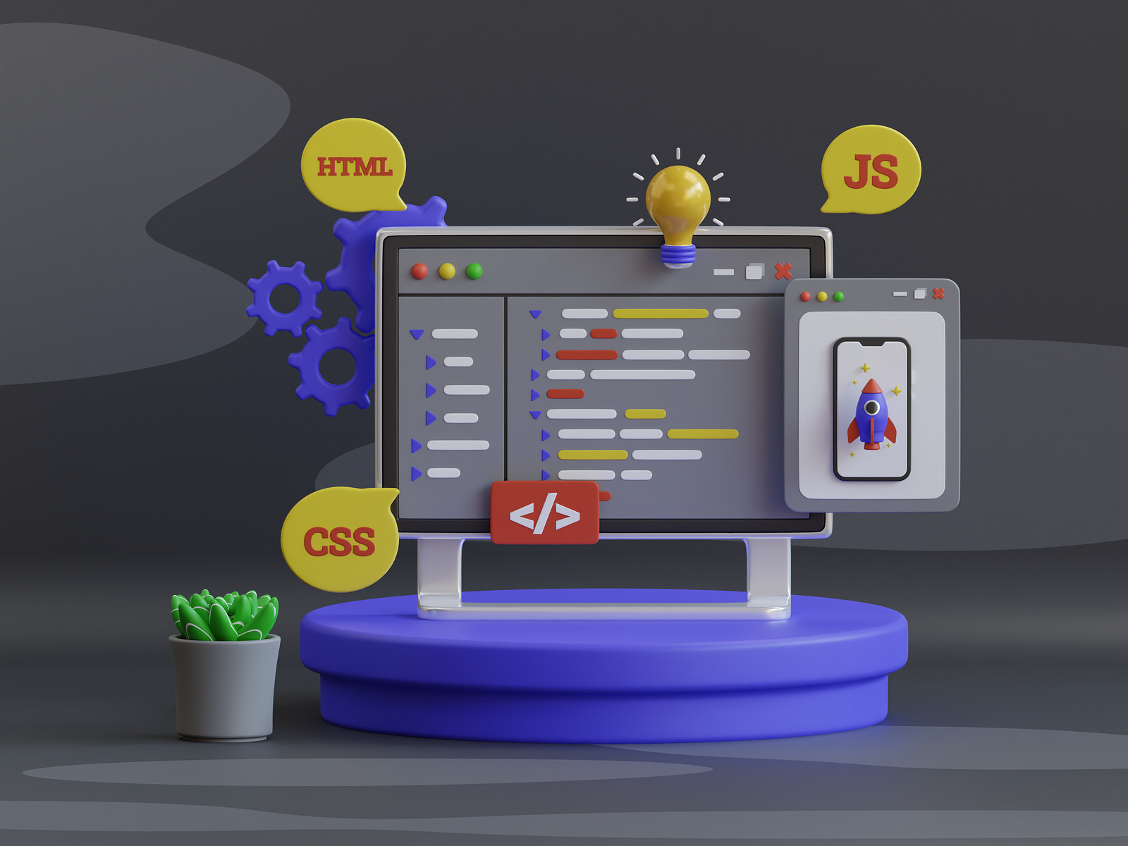 Programming Code 3D Illustrations by Rully Herdian for Uneric Studio on ...