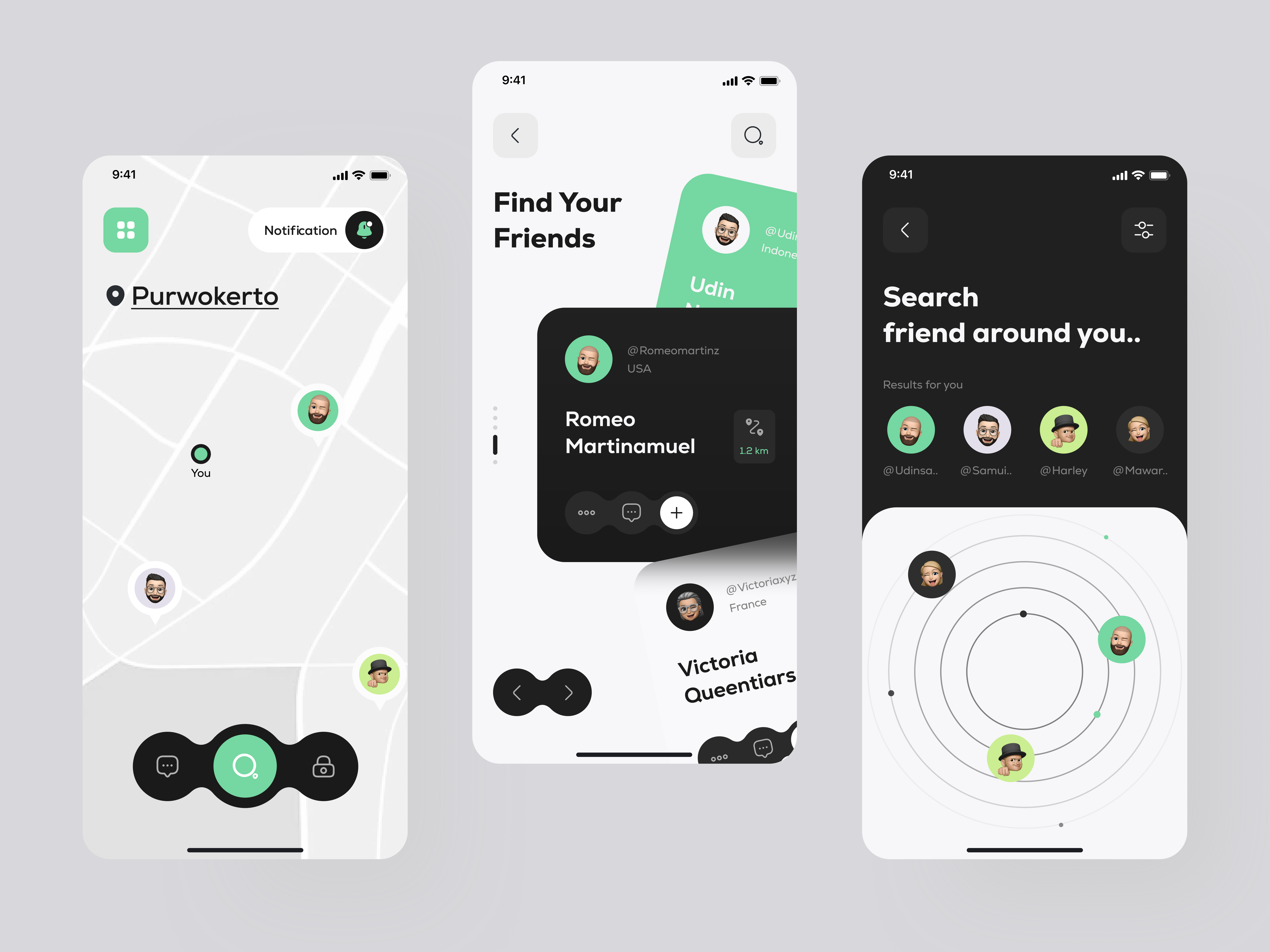 Findme - Friend tracking app by Azhar Dwi🐼 for Vektora on Dribbble