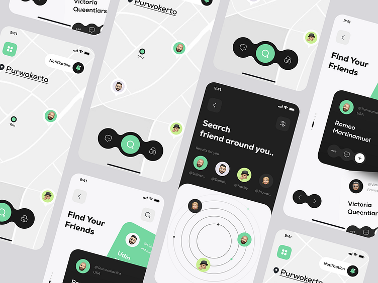 Findme - Friend tracking app by Azhar Dwi🐼 for Vektora on Dribbble