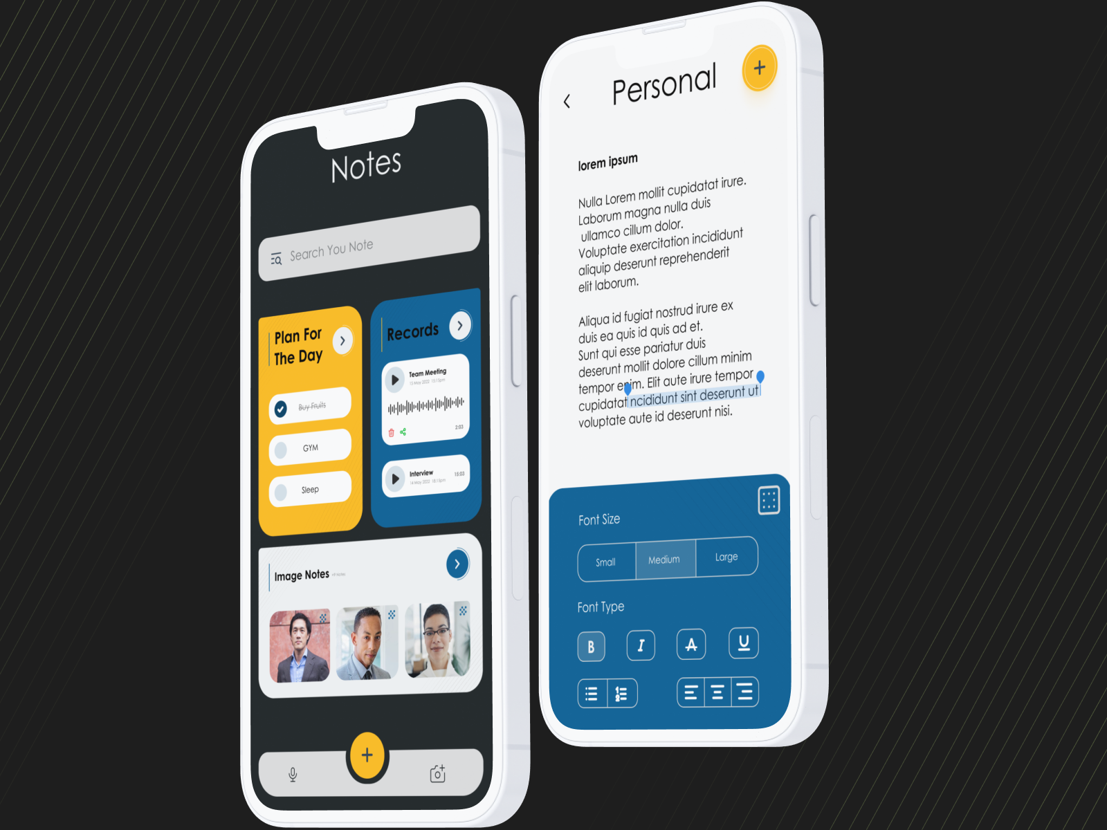 Mobile Notes App by Hossein Dehghan on Dribbble