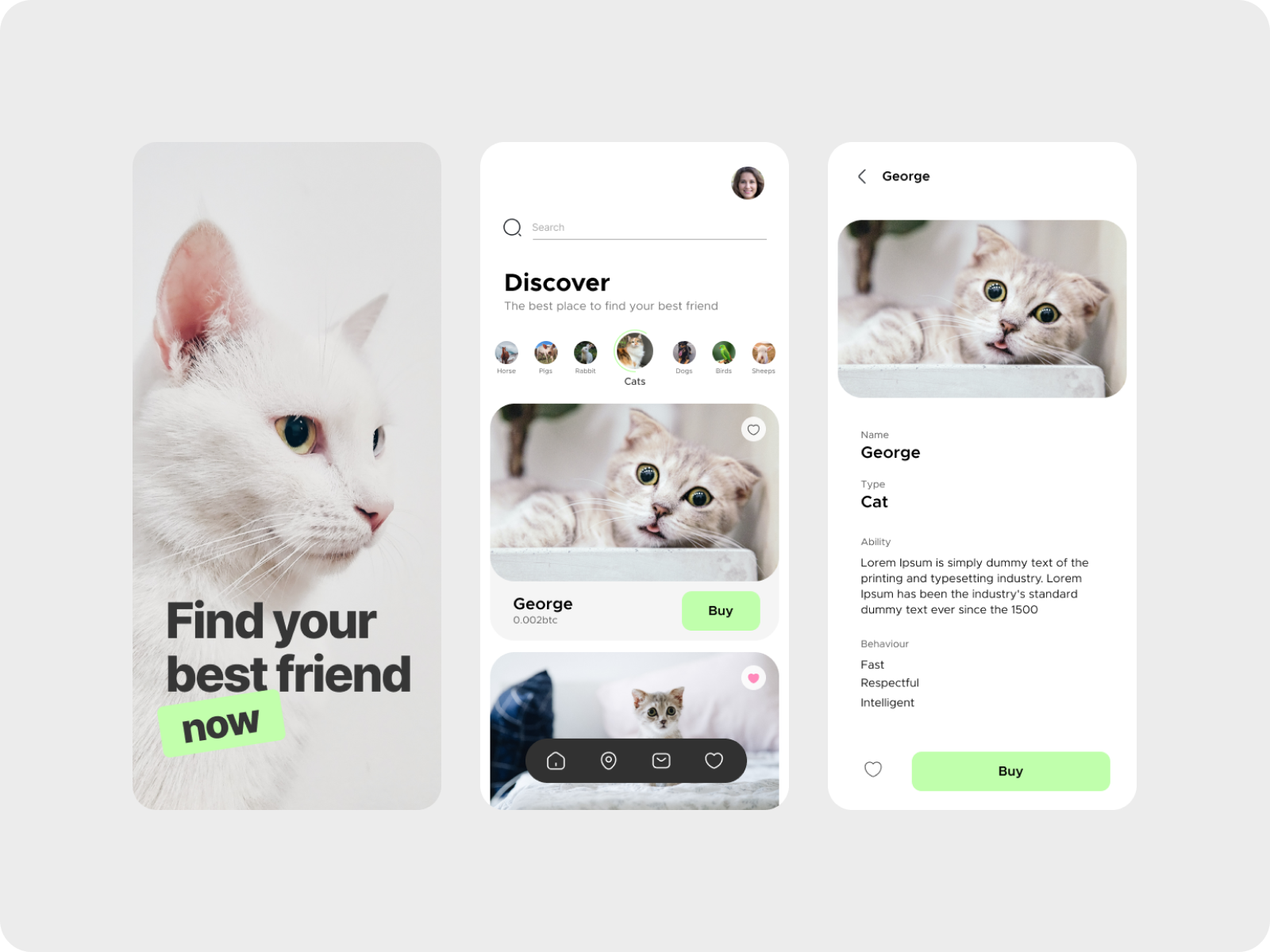Animals app design by Humaapi Design on Dribbble