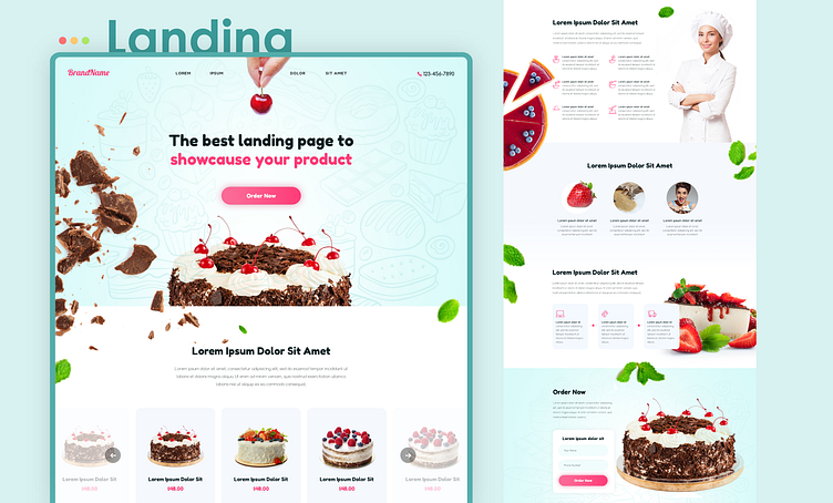 Cakes Landing Page UX/UI design by Sirius Software on Dribbble