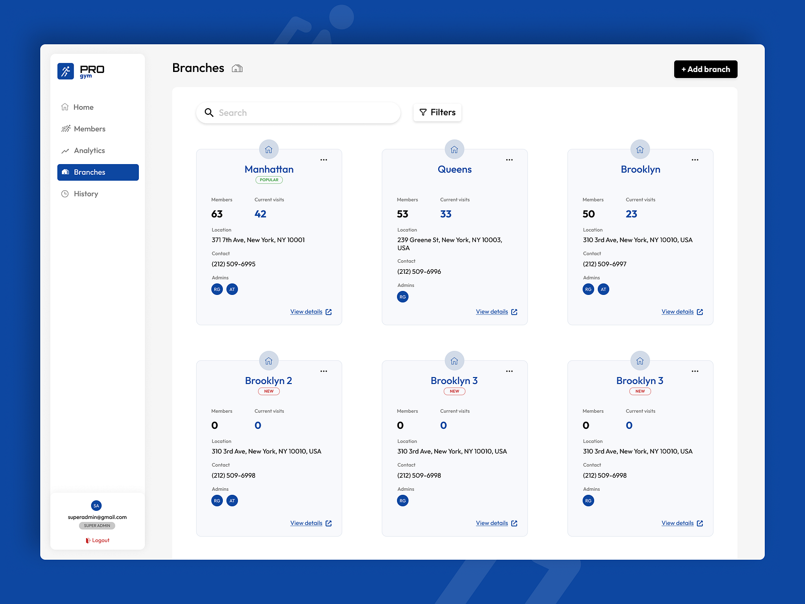Gym Admin Dashboard By Ajla Mesic Deljanin On Dribbble