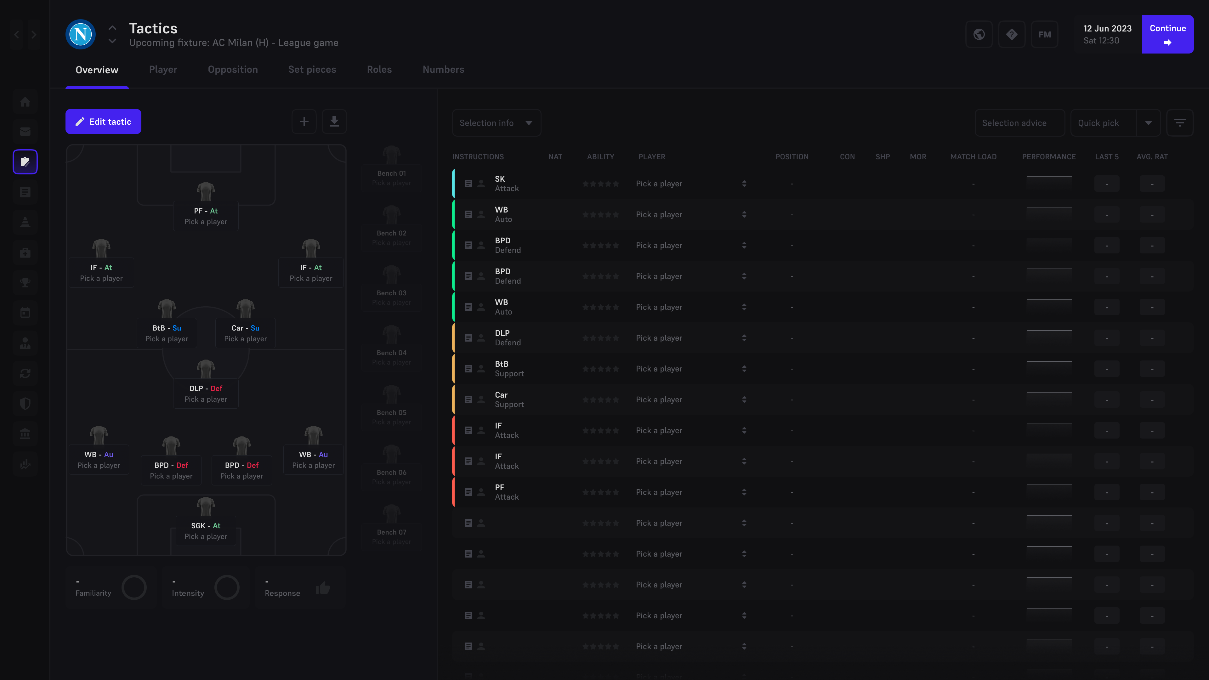 Football Manager Squad view - UI/UX redesign by Piotr Kosmala on Dribbble