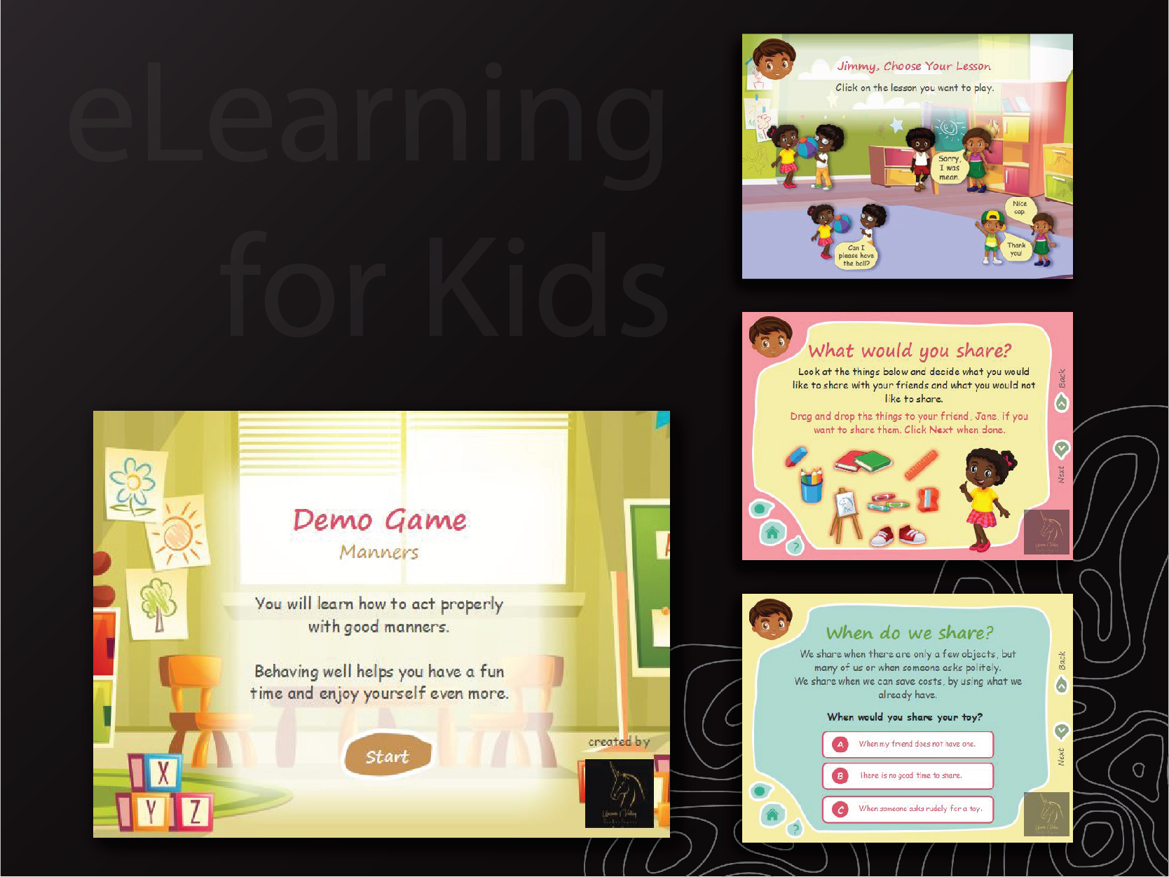 eLearning for Kids by Unicorn Valley Technologies on Dribbble