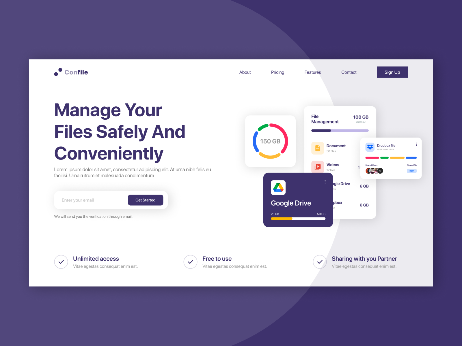 Web Design - File Management Website by i3 Valley on Dribbble